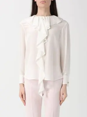 Max Mara Silk Ruffle Blouse - Cream