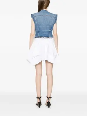 Alexander Wang Combo Layered Dress With Denim Vest