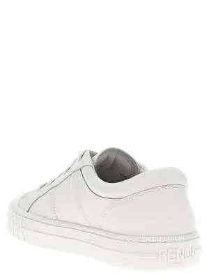 Fendi Calfskin Leather Lace-up Sneakers