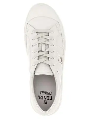 Fendi Calfskin Leather Lace-up Sneakers
