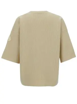 Moncler Wool Ribbed Sweater With Roc Nation Patch
