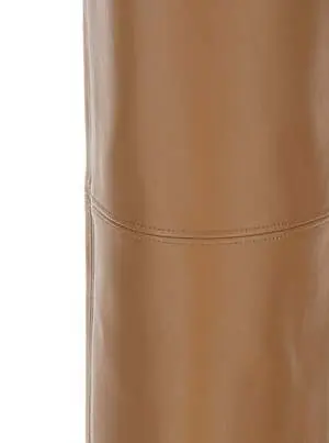 Max Mara Sublime" Eco-leather Flared Trousers - Brown