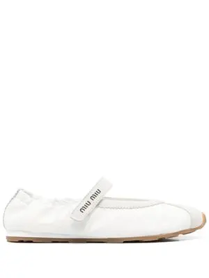 Miu Miu Miu Miu Elasticated Strap Ballerina Flats Multicolor