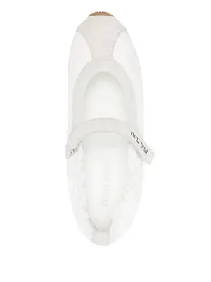Miu Miu Elasticated Strap Ballerina Flats - Multicolor