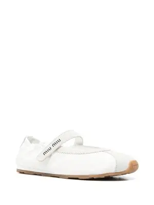 Miu Miu Elasticated Strap Ballerina Flats - Multicolor