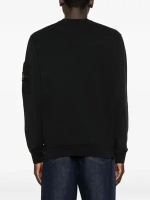 Stone Island Regular Fit Crewneck Midweight Sweatshirt With Pocket - Black
