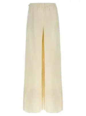 Max Mara Onore" Wide Leg Pants In Linen Silk Twill - White