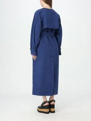 Max Mara Double-breasted Belted Trench Coat - Blue