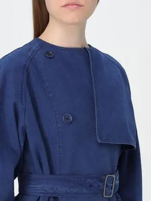 Max Mara Double-breasted Belted Trench Coat - Blue