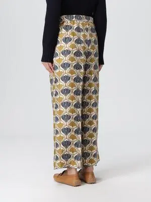 Max Mara Printed Wide-leg Silk Trousers - Yellow