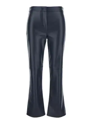 Max Mara Sublime" Eco Leather Flared Leg Pants - Multicolor