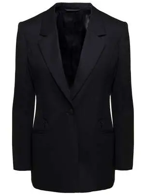 Givenchy Single-breasted Jacket With Notched Lapel In Wool And Mohair - Multicolor