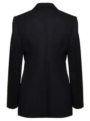 Givenchy Single-breasted Jacket With Notched Lapel In Wool And Mohair - Multicolor