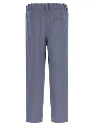 Brunello Cucinelli Baggy Cotton Pants - Blue
