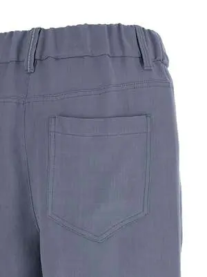 Brunello Cucinelli Baggy Cotton Pants - Blue