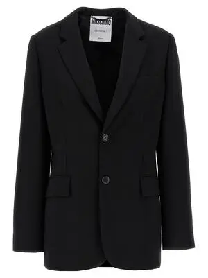 MOSCHINO Moschino Single-Breasted Martingale Blazer
