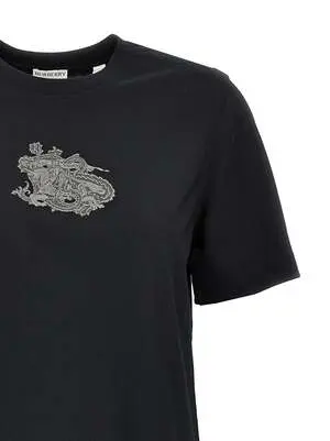 Burberry Logo Print T-shirt - Black