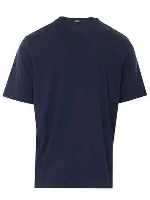 Herno Embroidered Logo Jersey T-shirt - Blue