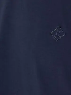 Herno Embroidered Logo Jersey T-shirt - Blue
