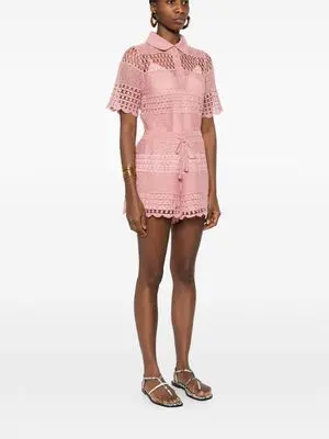 Zimmermann Wanderlust Crochet Cotton Shorts - Multicolor