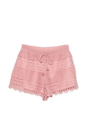 Zimmermann Wanderlust Crochet Cotton Shorts - Multicolor