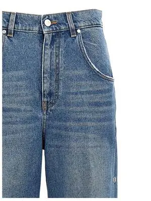 Stella McCartney Bootcut Jeans With Side Buttons - Blue