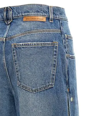 Stella McCartney Bootcut Jeans With Side Buttons - Blue