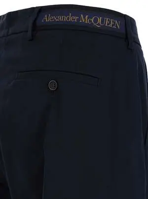 Alexander McQueen Tailored Straight Leg Cotton Pants