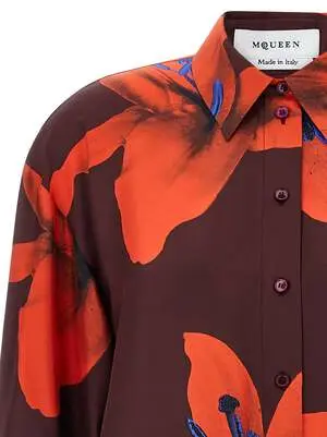 Alexander McQueen Flame Lily" Silk Shirt