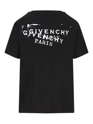 Givenchy Black Logo Cotton T-shirt - Multicolor