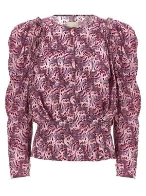 Isabel Marant Étoile ISABEL MARANT Zarga Printed Silk Blend Blouse Multicolor