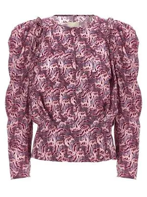 ISABEL MARANT ÉTOILE ISABEL MARANT Zarga Printed Silk Blend Blouse