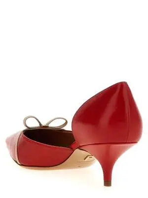 FERRAGAMO Gyoia Leather Pumps With Bow Detailing