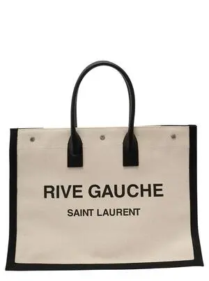 Saint Laurent Saint Laurent Rive Gauche Tote Bag Cream