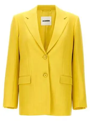 JIL SANDER Single-breasted Blazer - Yellow