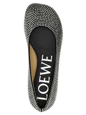 Loewe Toy" Ballet Flats With All-over Rhinestones