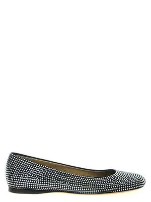 Loewe Toy" Ballet Flats With All-over Rhinestones - Black