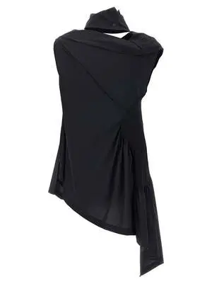 Issey Miyake Asymmetrical Draped Top