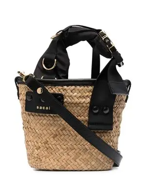 Sacai Raffia Bucket Bag - Multicolor