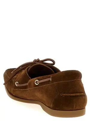 TOM FORD Robin Suede Boat Shoe - Brown