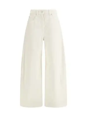 Brunello Cucinelli Wide Leg Trousers - Multicolor
