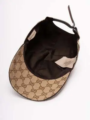 Gucci Gg Canvas Baseball Hat With Web Detail - Multicolor