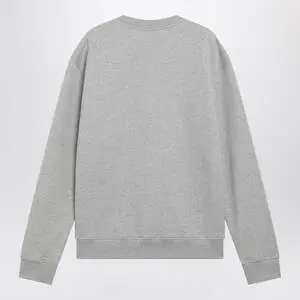 AMI Paris Crewneck Sweatshirt With Embroidered Logo - Gray
