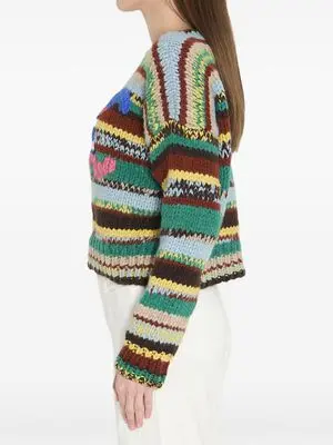 Celine Striped Wool Crewneck Sweater
