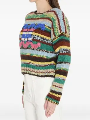 Celine Striped Wool Crewneck Sweater