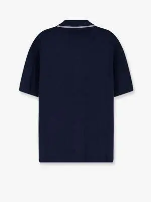 Gucci Viscose Blend Polo Shirt With Front Horsebit Embroidery