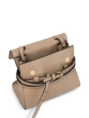 Moschino Tie Me Small Leather Handbag