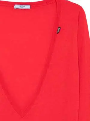 Prada Cashmere V-neck Sweater