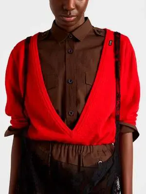 Prada Cashmere V-neck Sweater