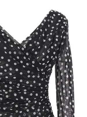 Dolce & Gabbana Mambo" Polka Dot Stretch Tulle Top